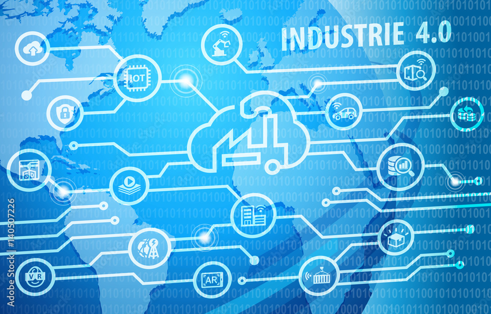 Industrie 4.0 Background Stock-Illustration | Adobe Stock