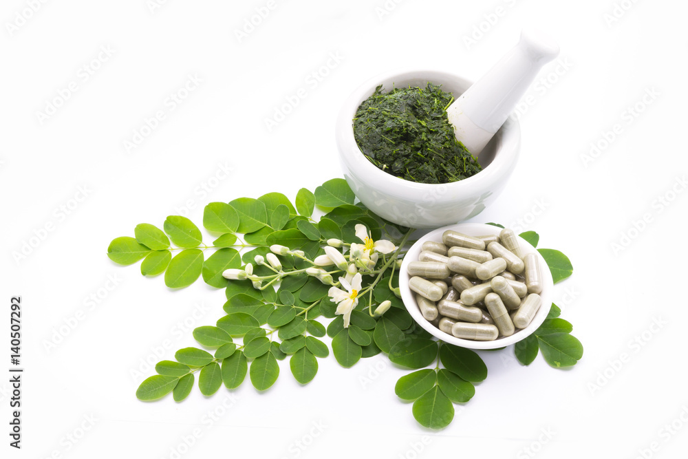 Leaves of the Bitter cucumber-chinese (Moringa oleifera Lam.) Processed ...