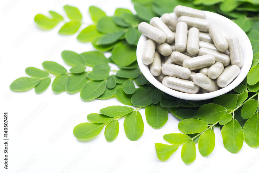 Leaves of the Bitter cucumber-chinese (Moringa oleifera Lam.) Processed ...