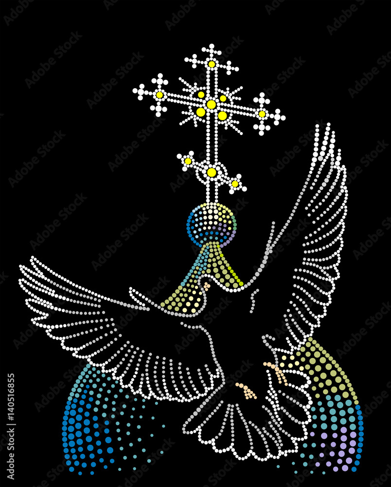 The dove on the background of the dome of the church Stock Vector ...
