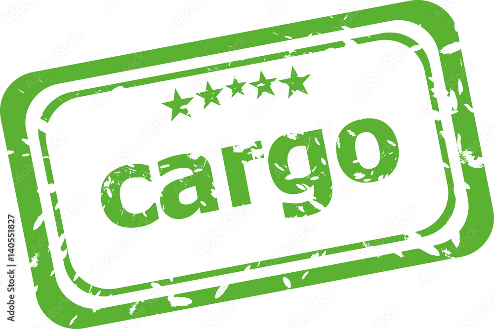 cargo on rubber stamp over a white background Stock Photo | Adobe Stock