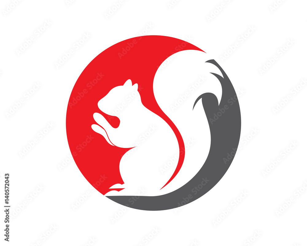 Squirrel logo template Stock Vector | Adobe Stock