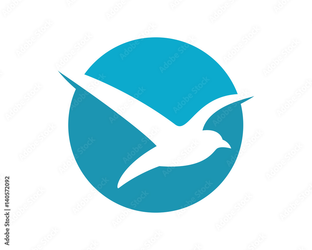 Seagull logo template Stock Vector | Adobe Stock