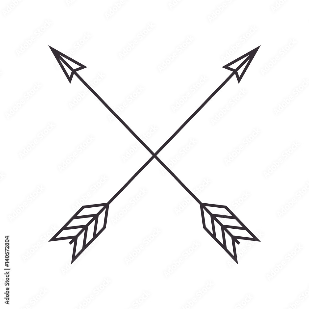 arrows crossed frame icon vector illustration design Stock Vector ...