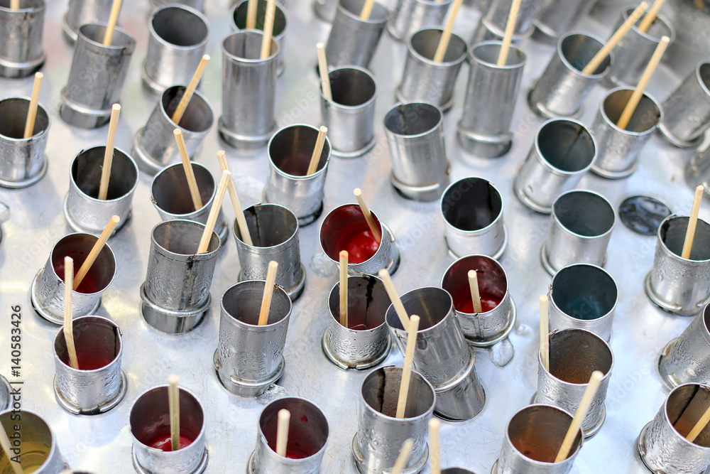 Traditional Thai Popsicle Maker made by using juice pour to stainless ...