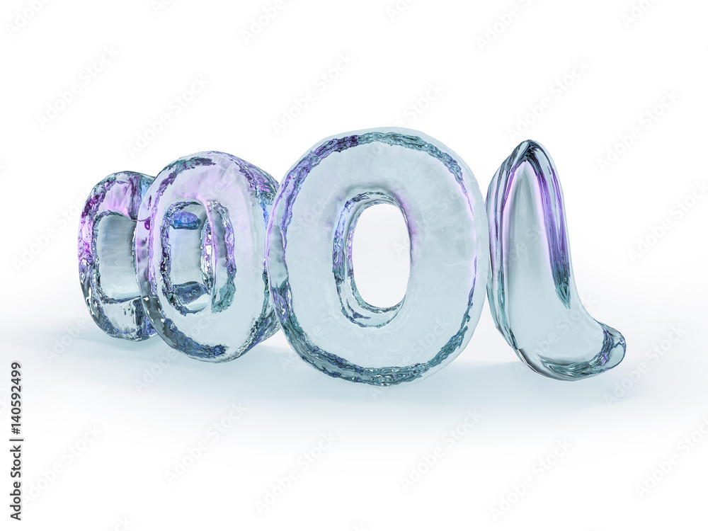 The Word Cool In Ice
