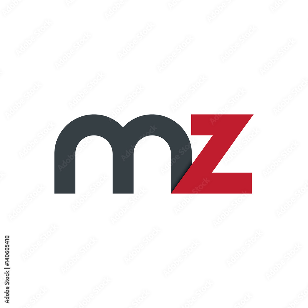 Initial Letter MZ Rounded Lowercase Logo Stock Vector | Adobe Stock