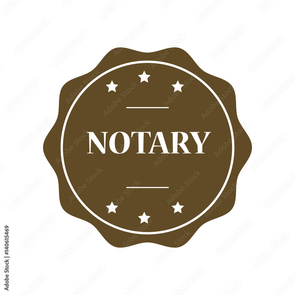 Notary stamp illustration Stock Vector | Adobe Stock