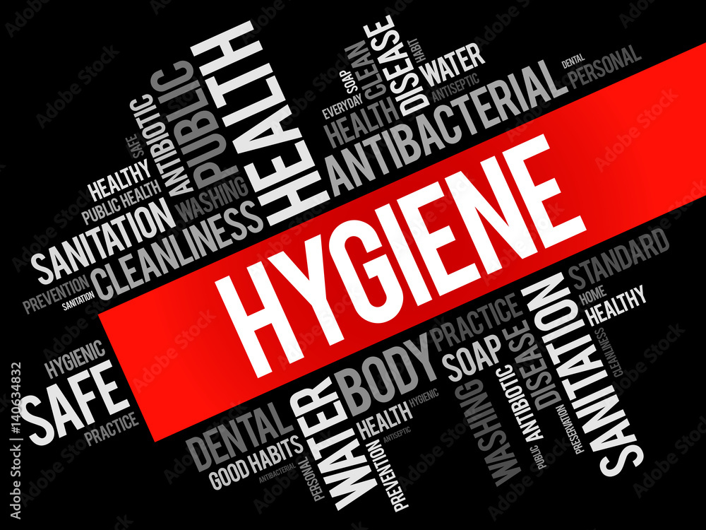 Hygiene word cloud collage, health concept background Stock Vector ...
