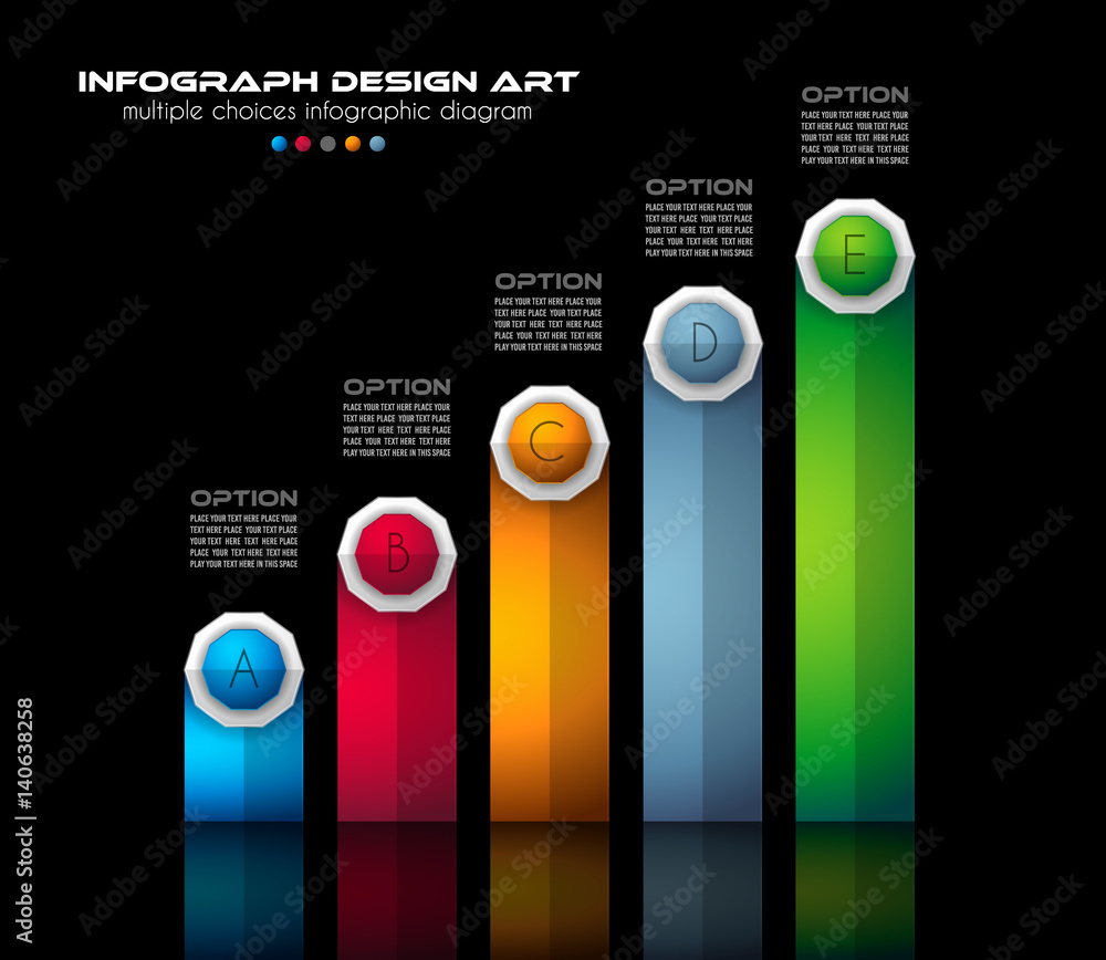 Infograph Brochure template with a lot of choices and a lot of ...
