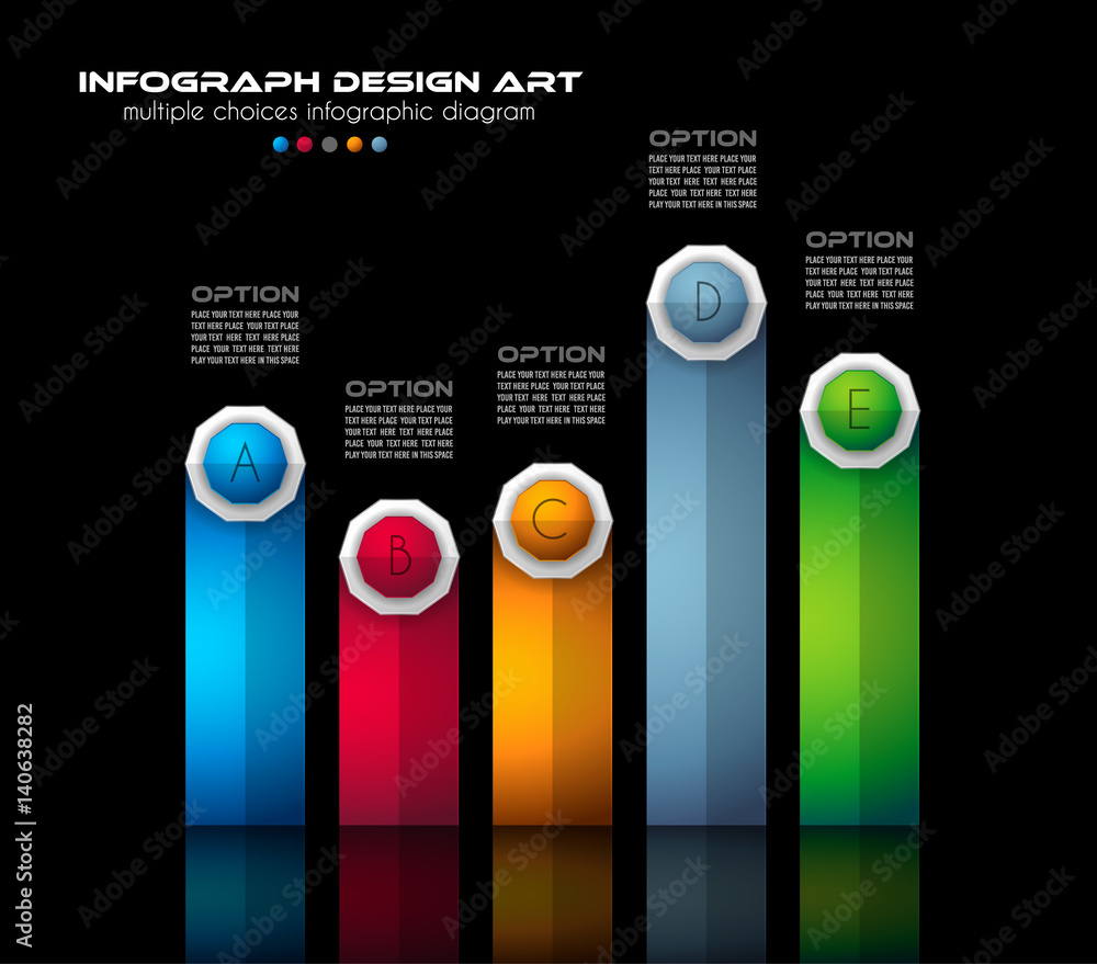 Infograph Brochure template with a lot of choices and a lot of ...