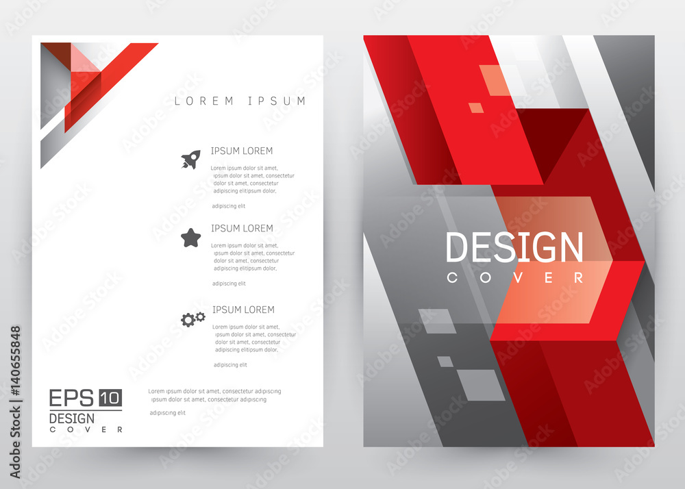 Cover Design Vector template set for Brochure, Annual Report, Magazine ...
