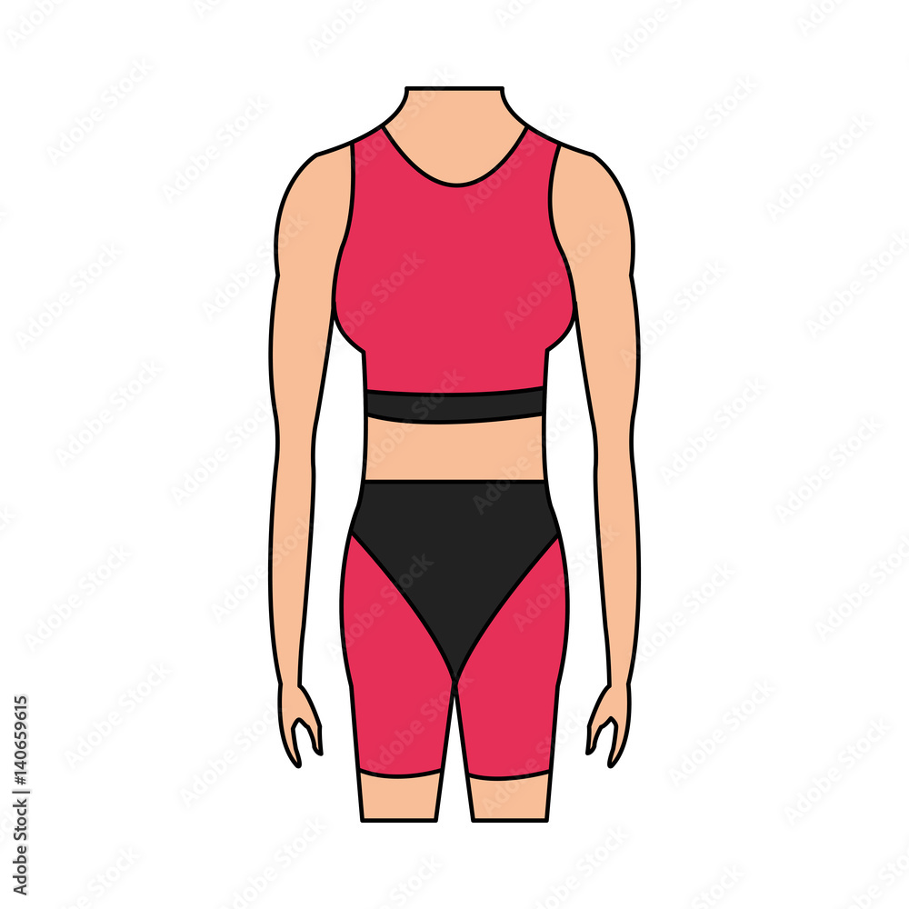 female fit body icon image vector illustration design Stock Vector ...