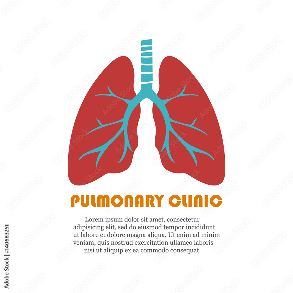 Pulmonary clinic. Lungs logo design vector template. Stock Vector ...