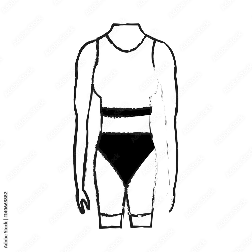 female torso fit body icon image vector illustration design Stock ...