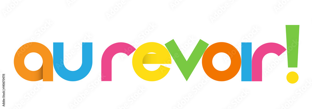 Lettres vecteurs AU REVOIR Stock Vector | Adobe Stock