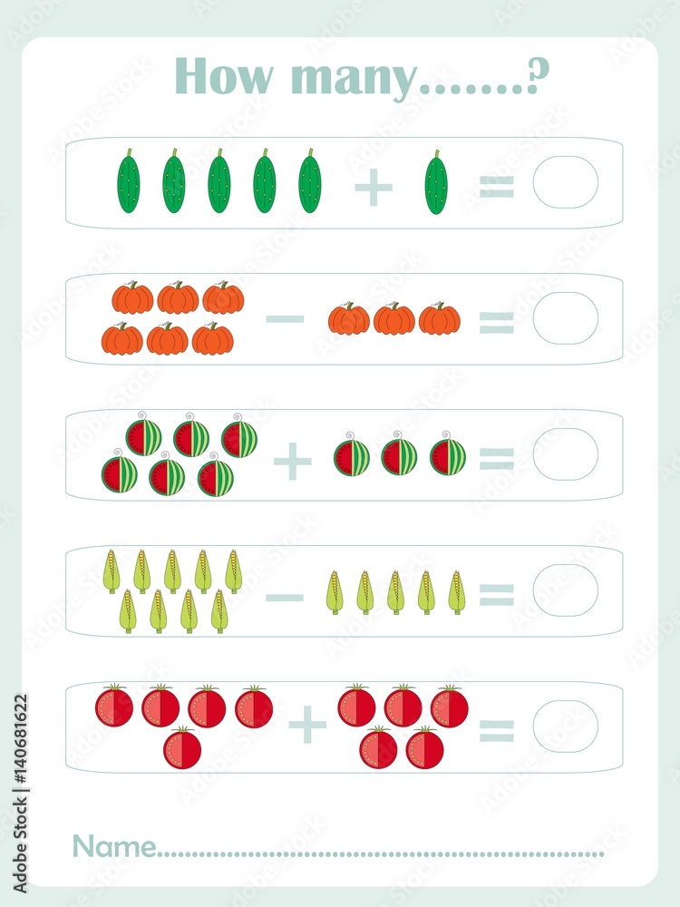 Counting educational games kids, kids activity sheet. How many task ...