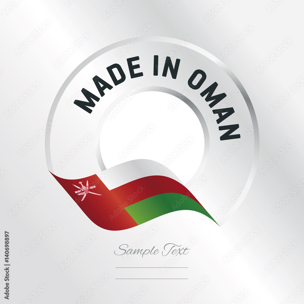 Made in Oman transparent logo icon silver background Stock Vector ...