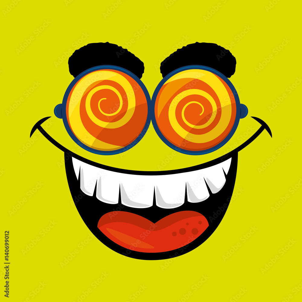 idiot mask crazy icon vector illustration design Stock Vector | Adobe Stock