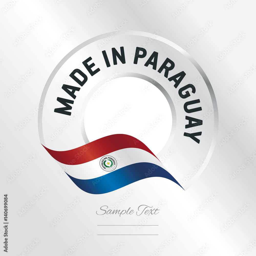 Made in Paraguay transparent logo icon silver background Stock Vector ...