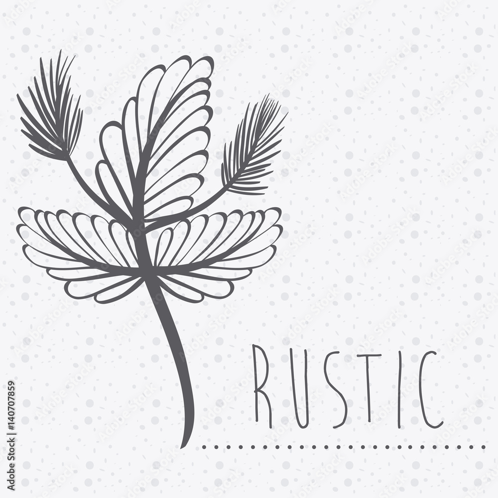 rustic flowers plants decoration design Stock Vector | Adobe Stock
