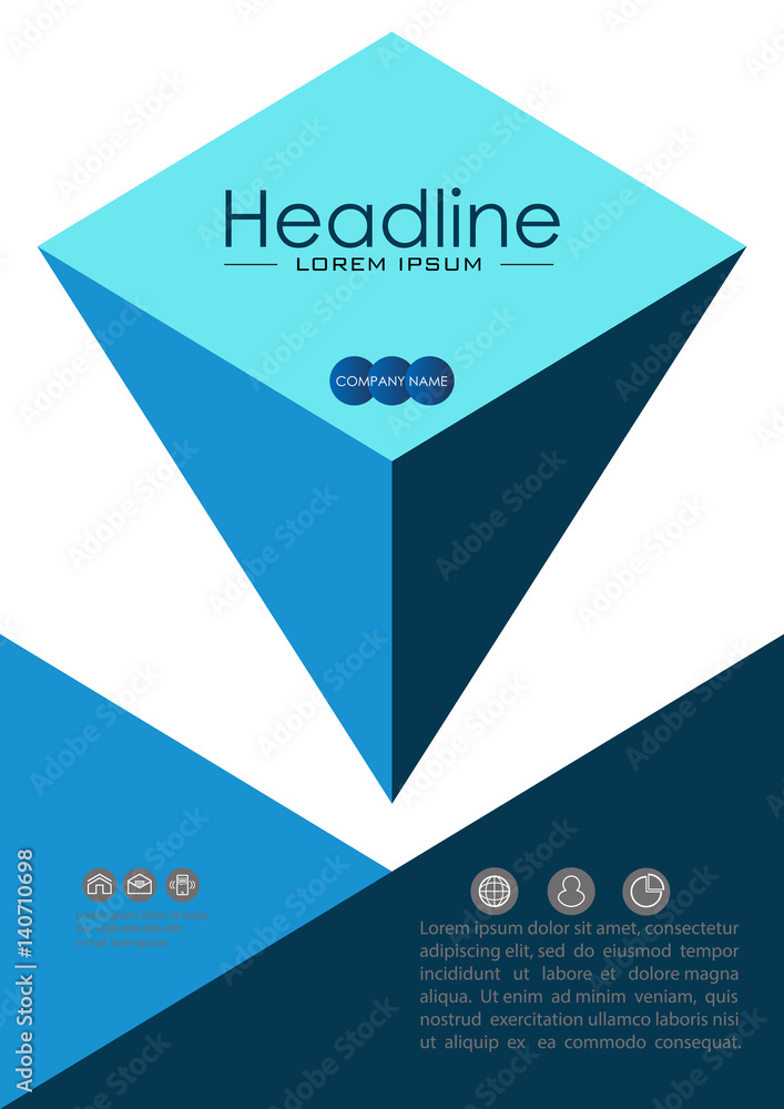 Cover design in A4 size. Vector illustration Stock Vector | Adobe Stock