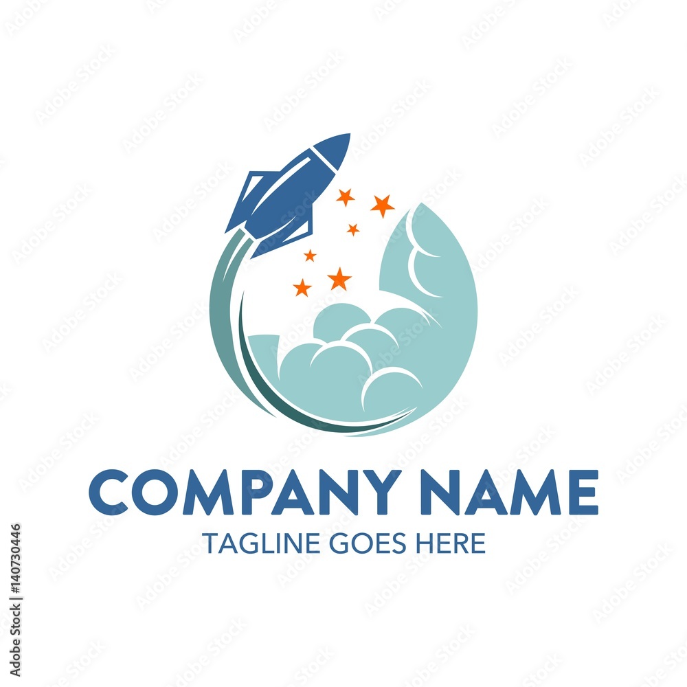 Rocket Logo Template Stock Vector | Adobe Stock
