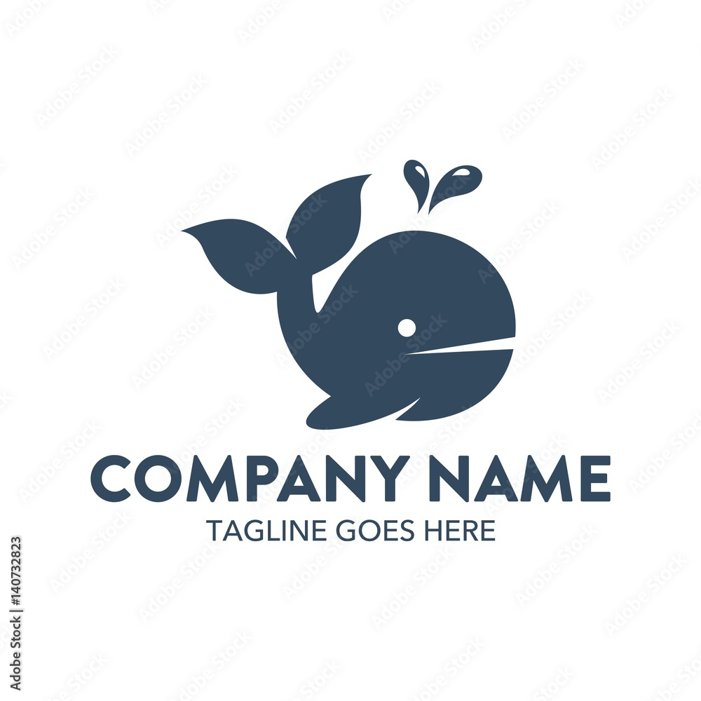 Whale Logo Stock Vector | Adobe Stock