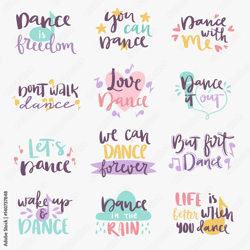 Hand drawn lettering phrase isolated on white background and ...