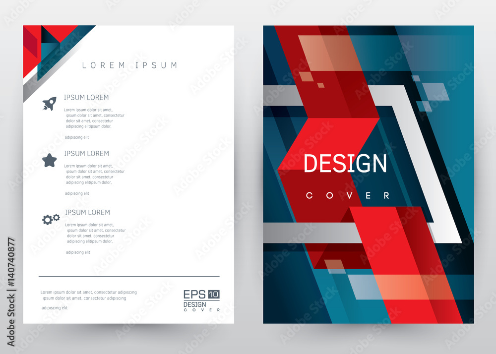 Cover Design Vector template set Brochure, Annual Report, Magazine ...