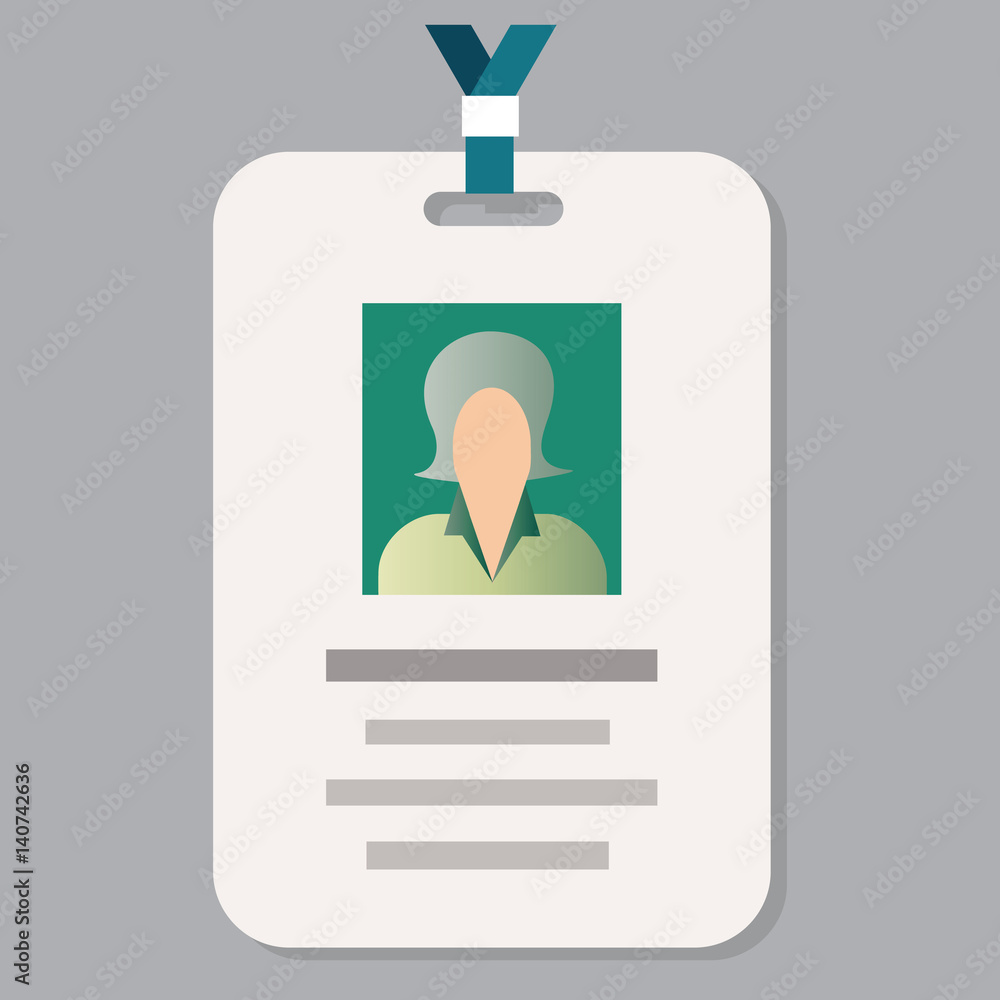 Staff admission badge pass card or identification ID card Stock Vector ...