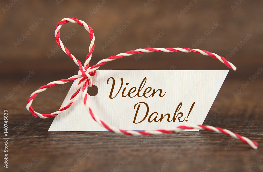Karte mit Aufschrift: Vielen Dank! Stock-Foto | Adobe Stock