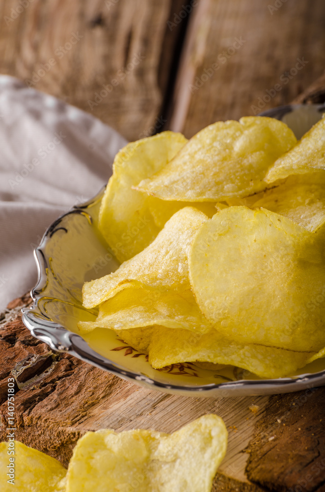 Potato chips product photography Stock Photo | Adobe Stock