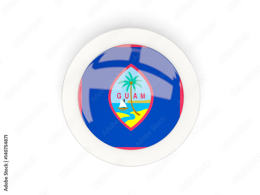 Round flag of guam with carbon frame Stock-Illustration | Adobe Stock