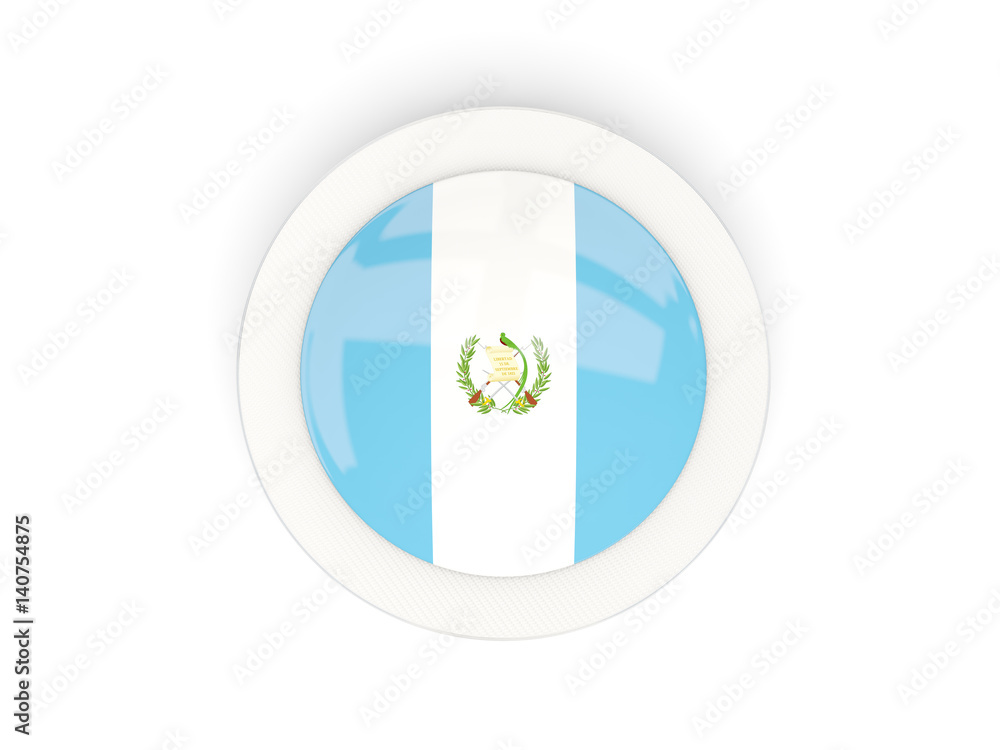 Round flag of guatemala with carbon frame Stock-Illustration | Adobe Stock