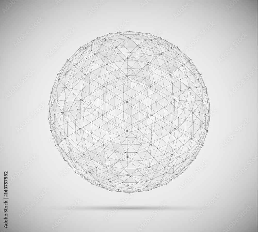 vector geometric sphere Stock Vector | Adobe Stock
