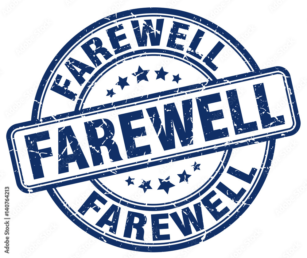farewell blue grunge stamp Stock Vector | Adobe Stock