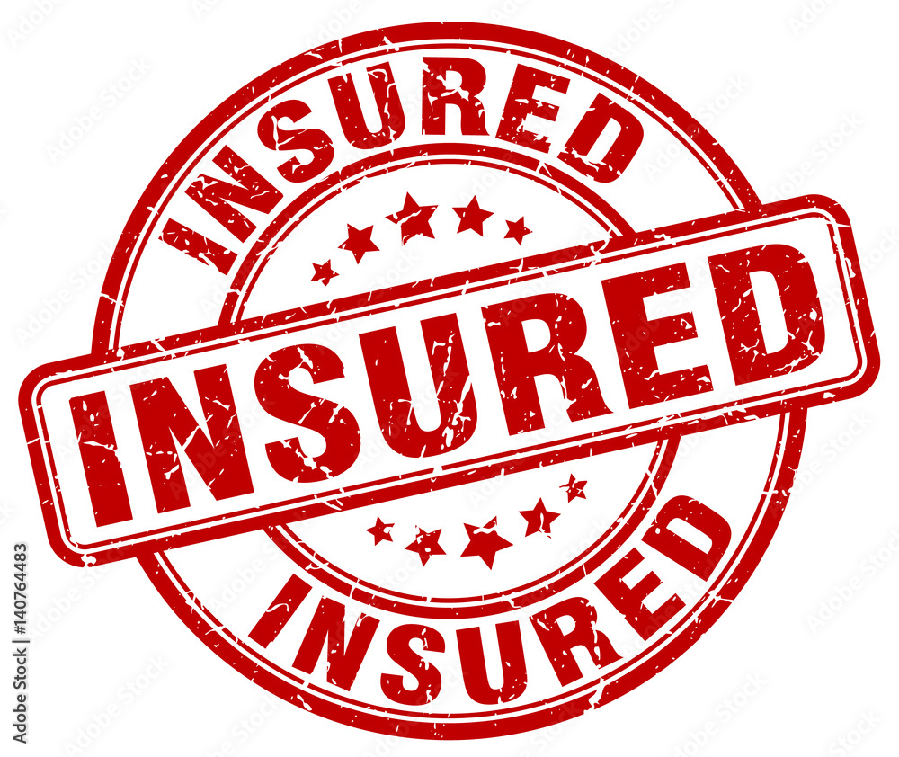 insured red grunge stamp Stock Vector | Adobe Stock