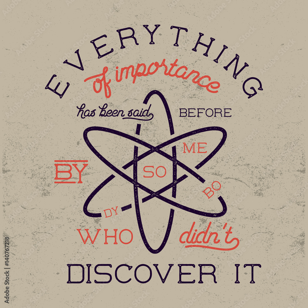 Vintage science poster and background with "Stigler's law of eponymy ...