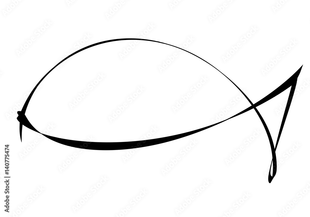Fisch-Symbol Stock Illustration | Adobe Stock
