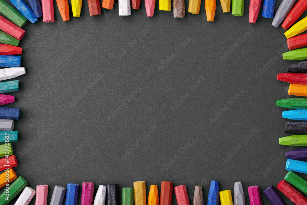 Colorful crayon background Stock Photo | Adobe Stock