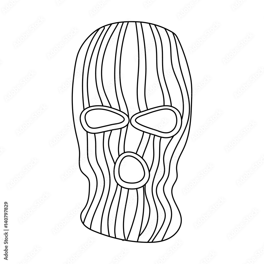 Mask to close the face of the offender from witnesses.Prison single ...