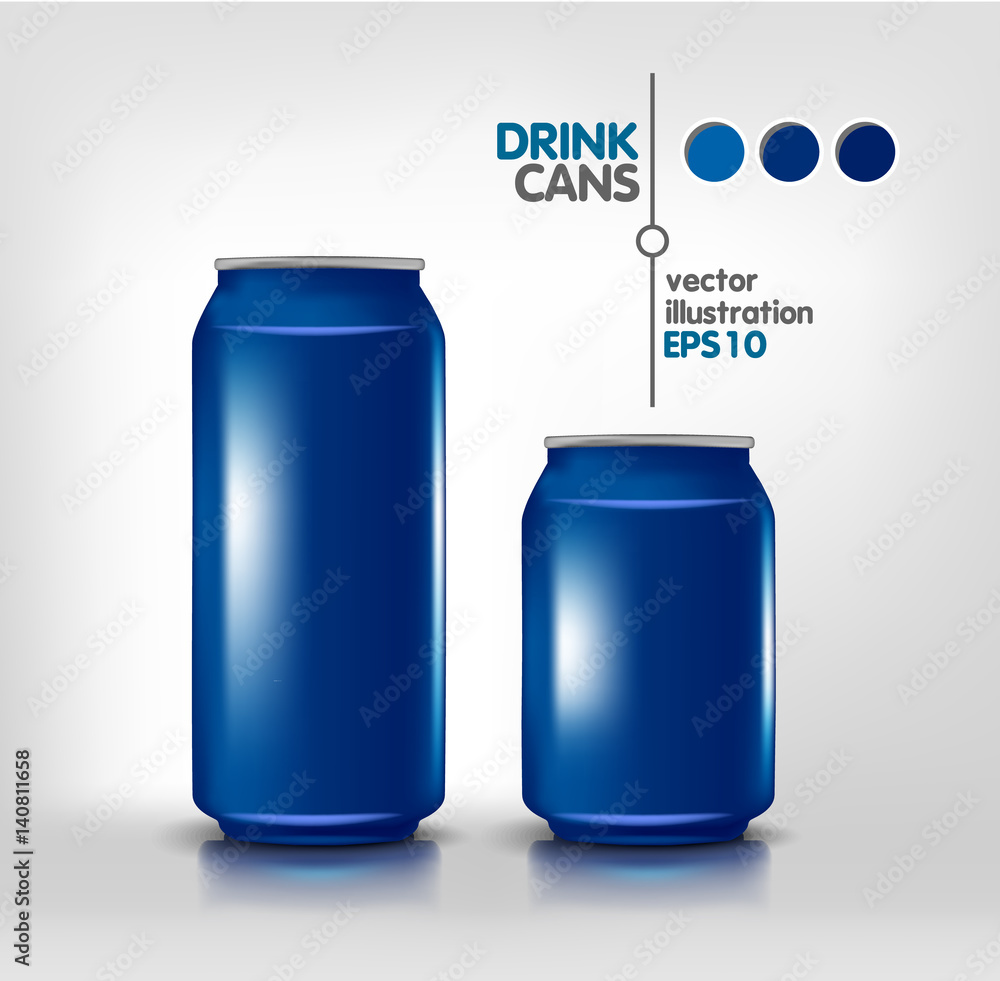 blue metal aluminum beverage drink cans 500 ml and 330 ml for beer ...