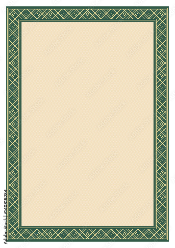 Rectangular color frame and background, A4 page proportions. Stock ...
