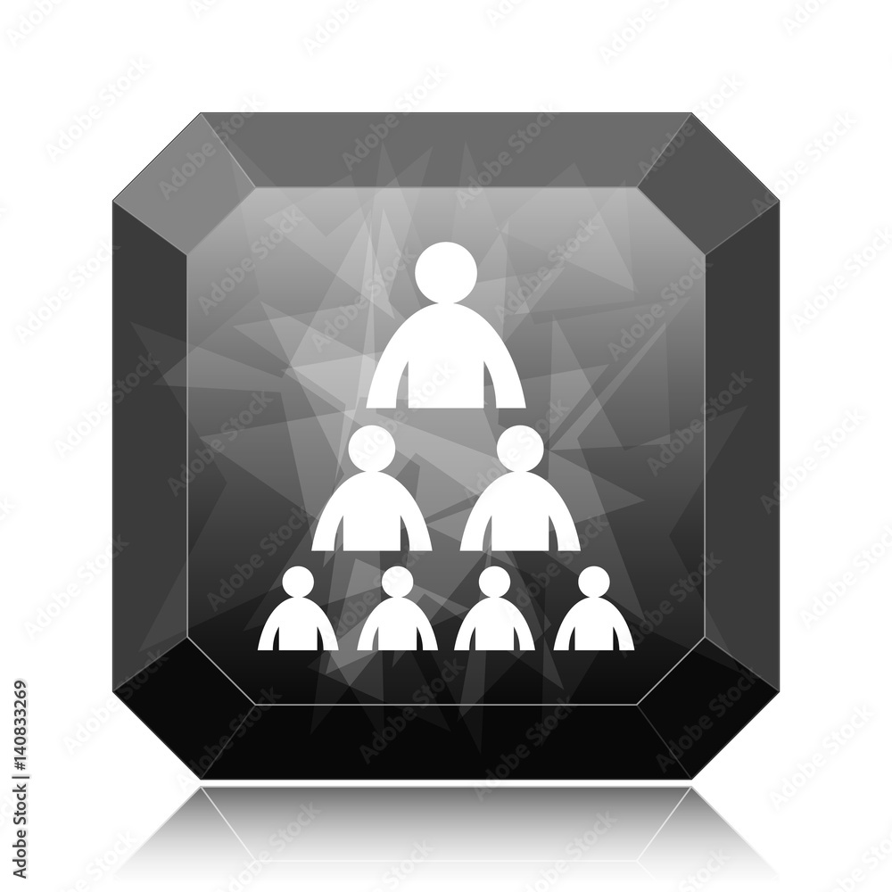 Organizational chart with people icon Stock Illustration | Adobe Stock