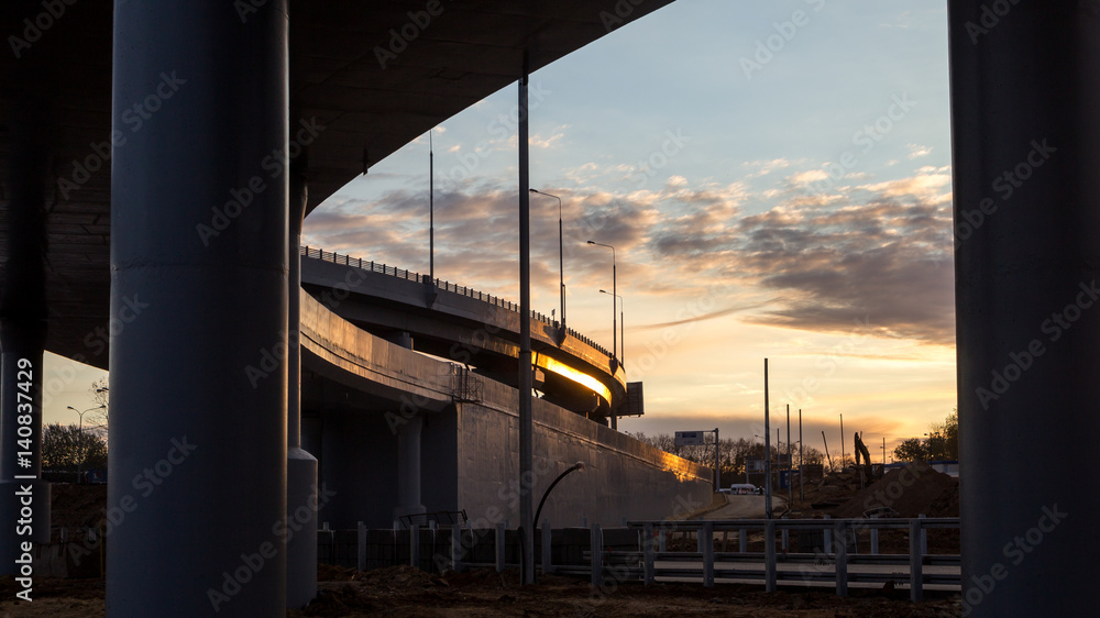 Highway Junction Flyover Ramps Stock Photo | Adobe Stock