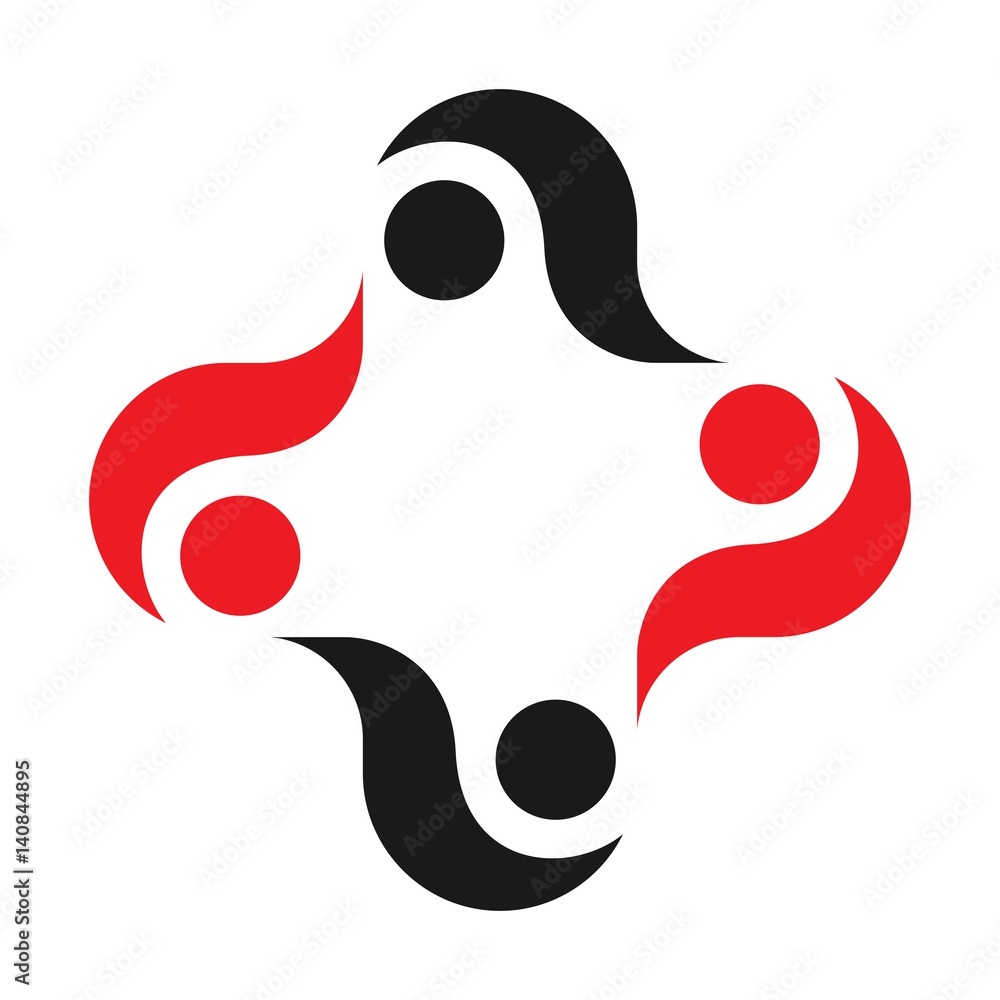 cross and people logo vector. Stock Vector | Adobe Stock