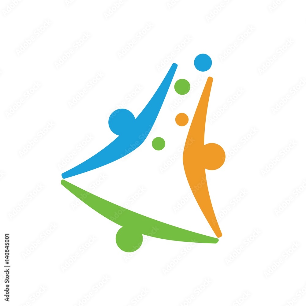 bell person logo vector Stock Vector | Adobe Stock