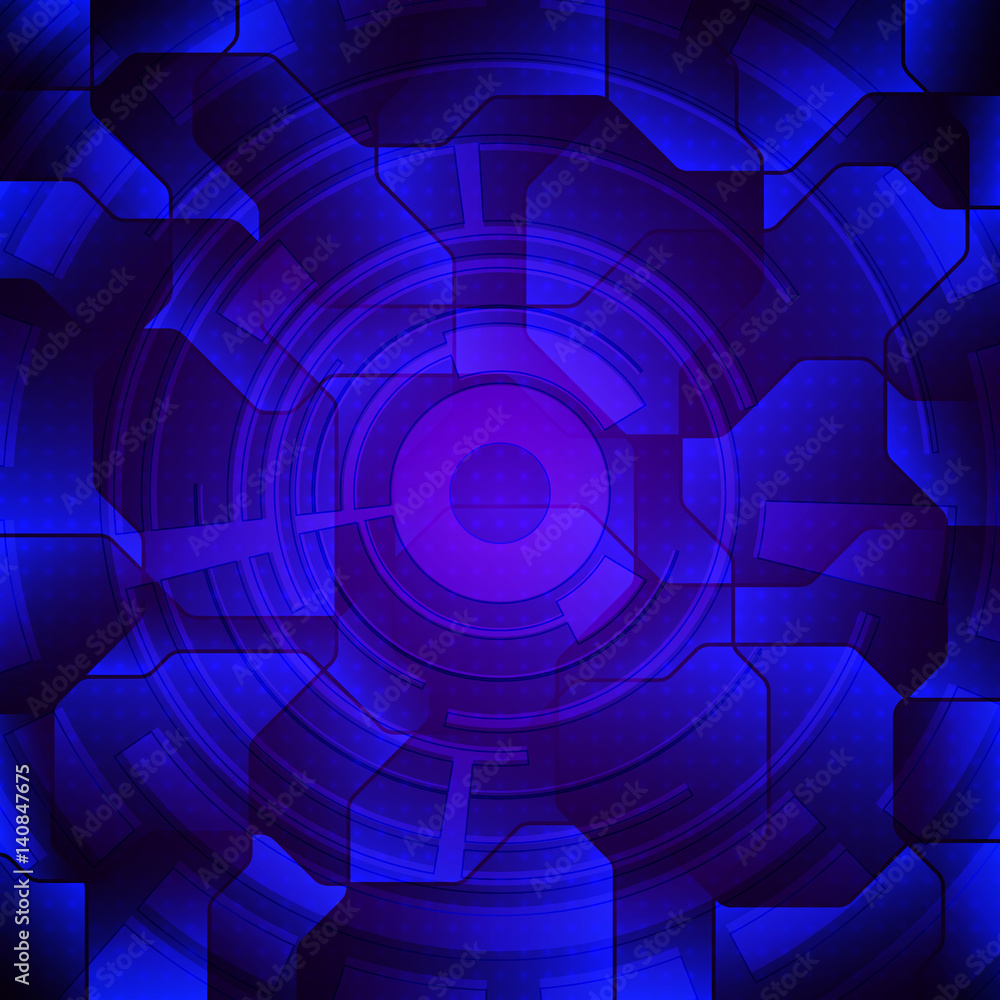 Abstract blue technology background. Vector illustration Stock Vector ...