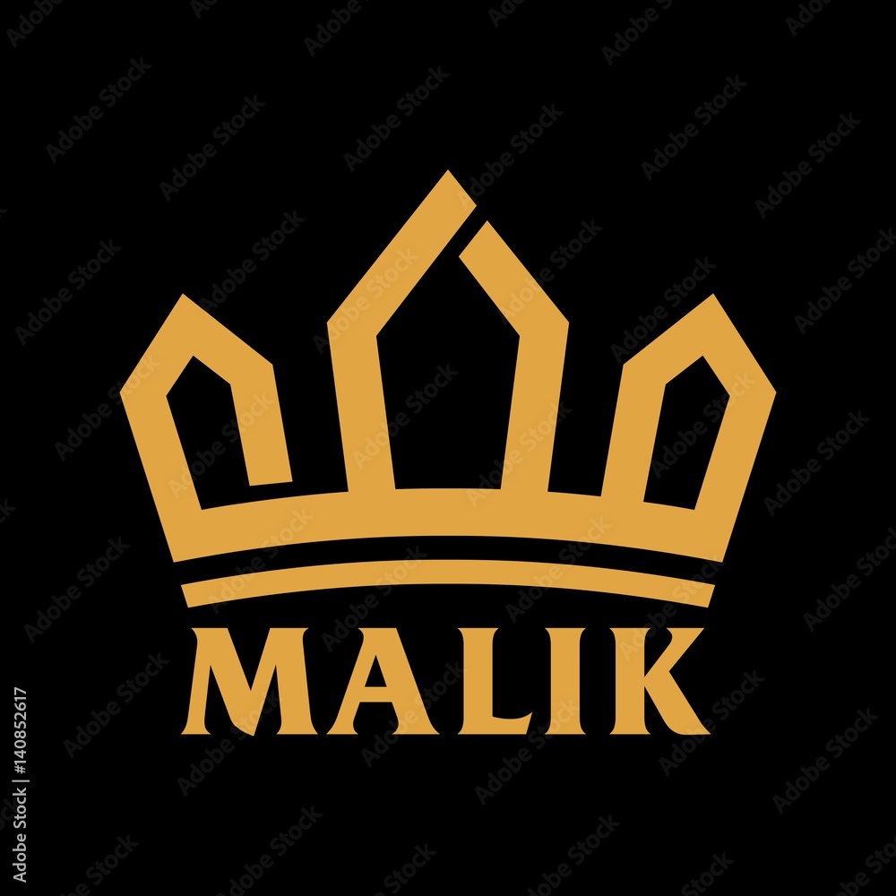 crown logo vector. calligraphy of malik (arabic version for KING ...
